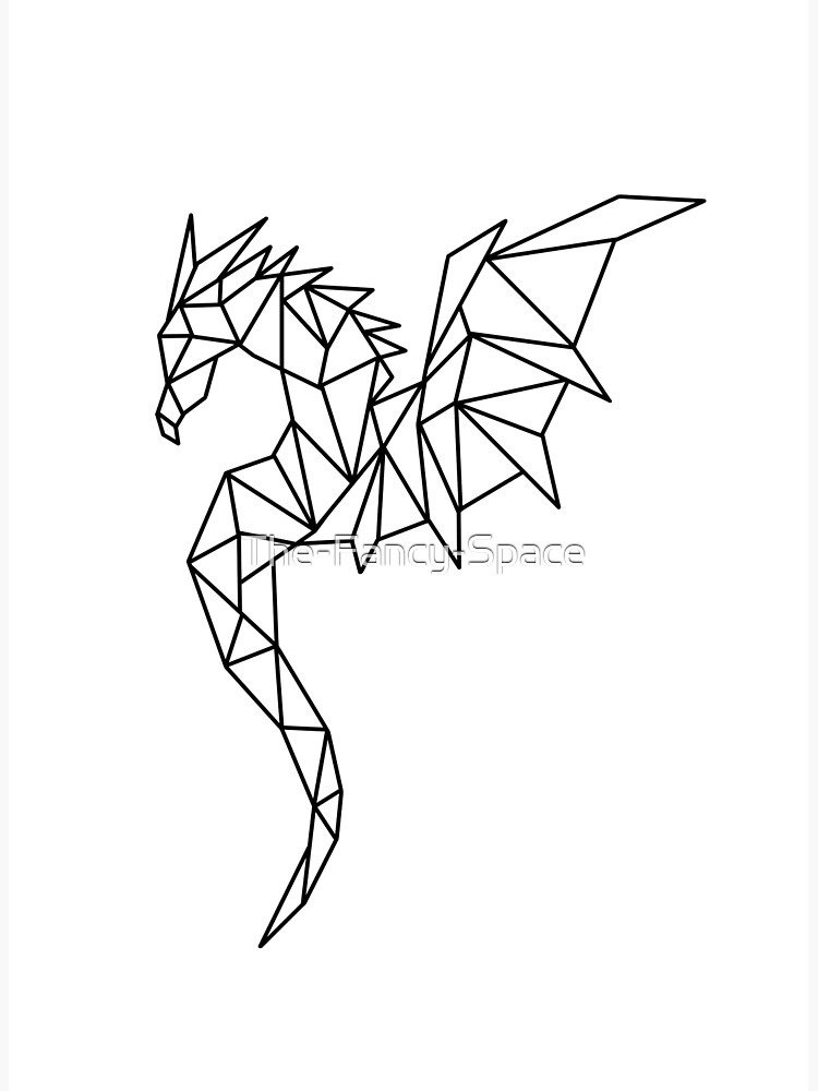 "Geometric dragon" Poster for Sale by The-Fancy-Space | Redbubble