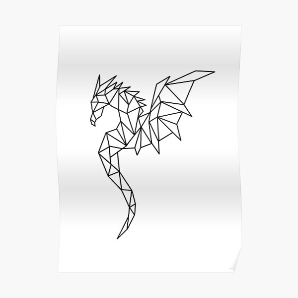 "Geometric dragon" Poster for Sale by The-Fancy-Space | Redbubble