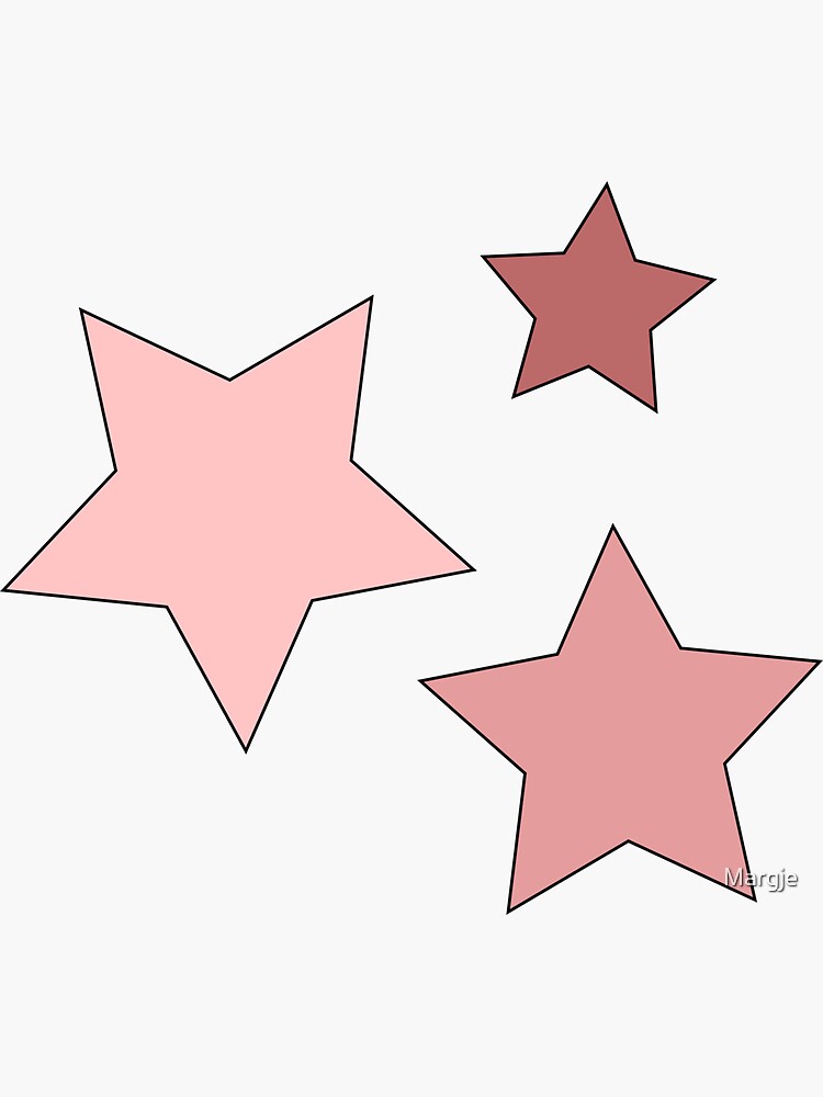 "Cute pink star design pack" Sticker for Sale by Margje | Redbubble
