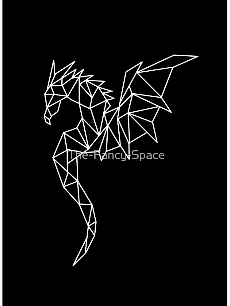 "Geometric dragon" Poster by The-Fancy-Space | Redbubble