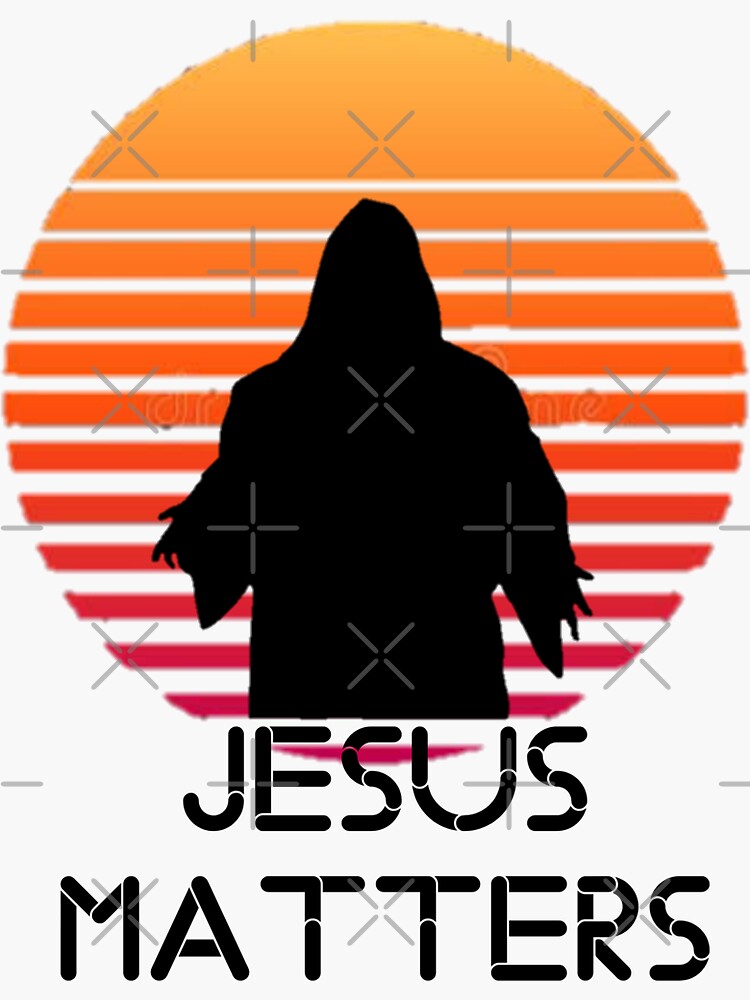 "Jesus Matters" Sticker by thebearderhood | Redbubble