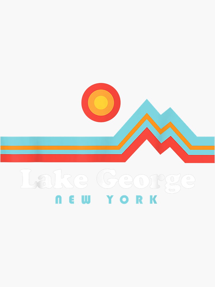 "Lake George - Sunset Mountains Lake George" Sticker by meyahmackie ...