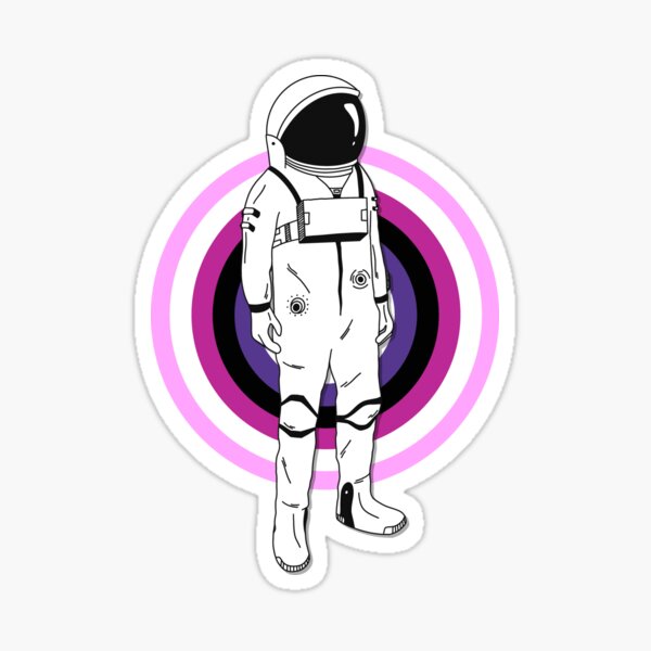 "Genderfluid Astronaut LGBTQ+ Space Pride" Sticker by illuniz | Redbubble