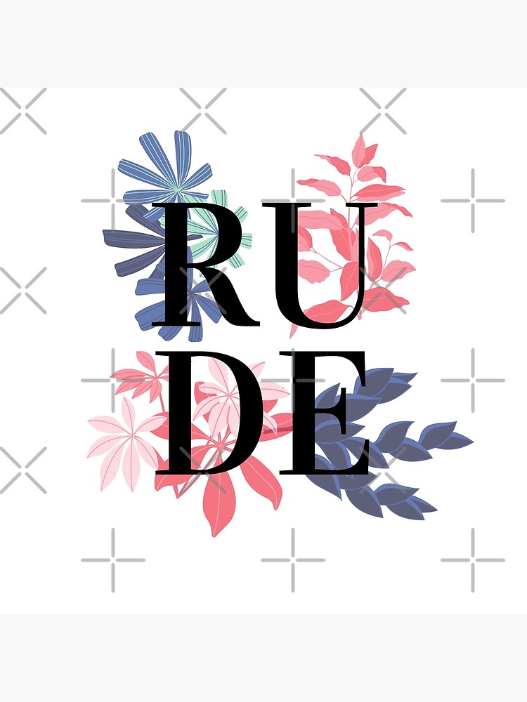 "RUDE Message Plants Icon" Poster by monica-mirt | Redbubble