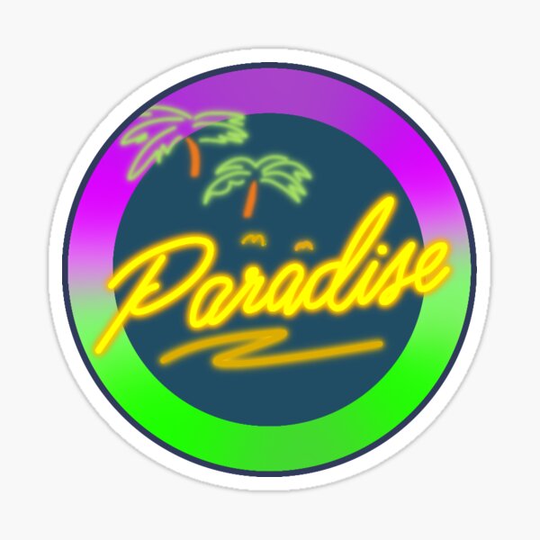 "Paradise retro neon sticker" Sticker for Sale by vscoo-stickerss ...