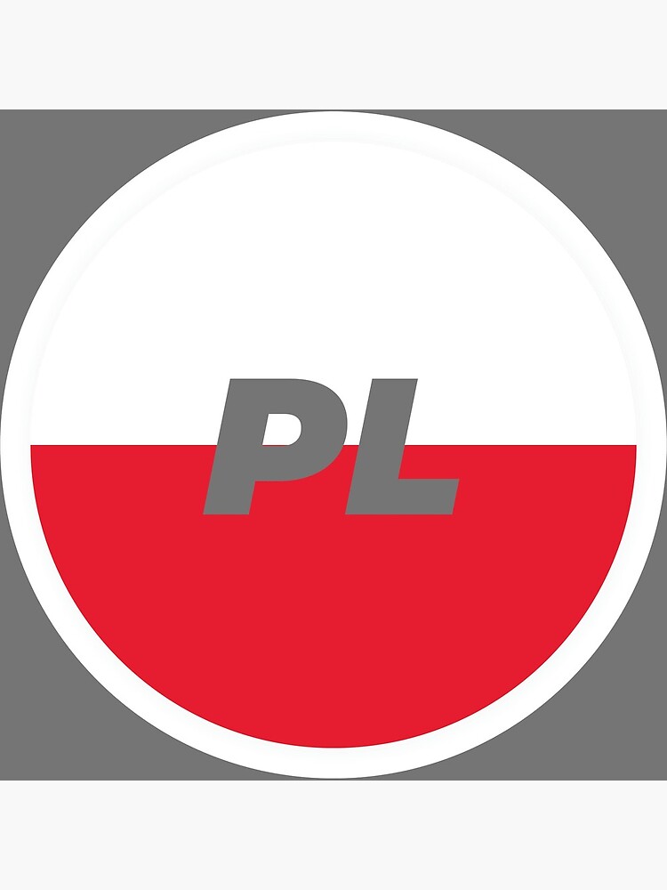 "Poland | Round Flag With Country Code" Poster for Sale by ...