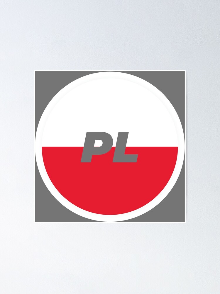 "Poland | Round Flag With Country Code" Poster for Sale by ...
