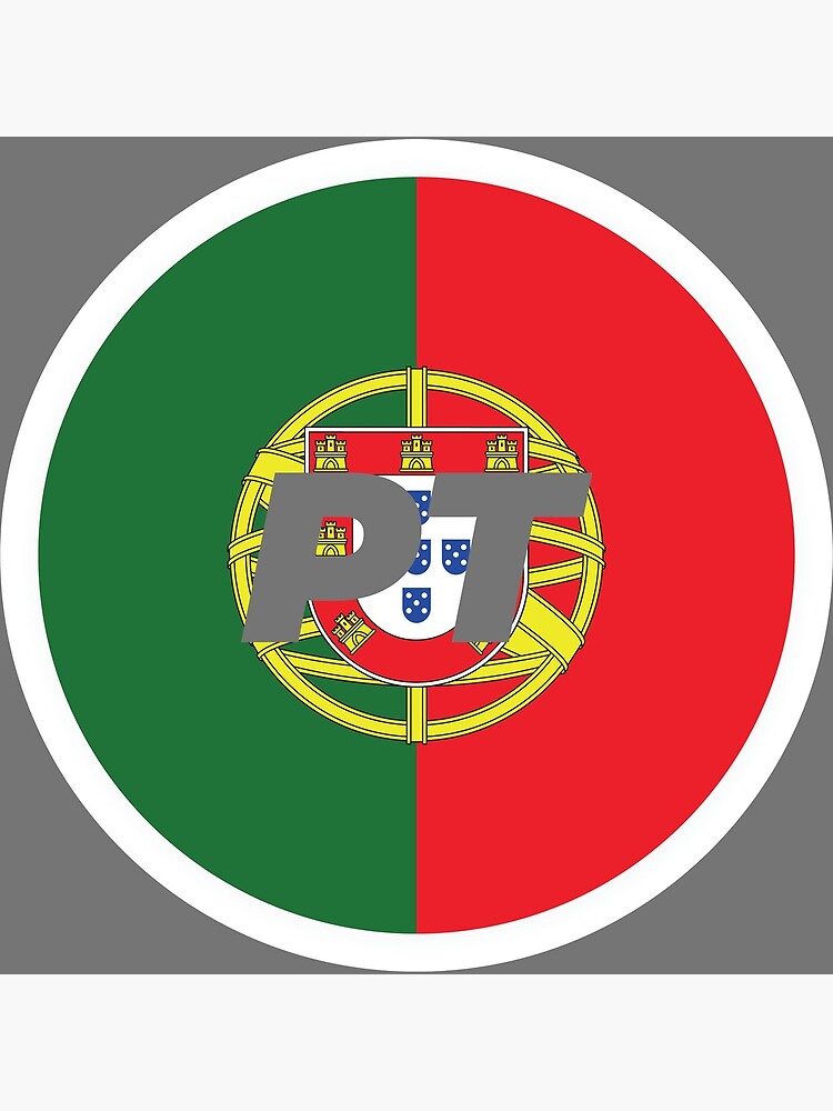 "Portugal | Round Flag With Country Code" Poster for Sale by ...