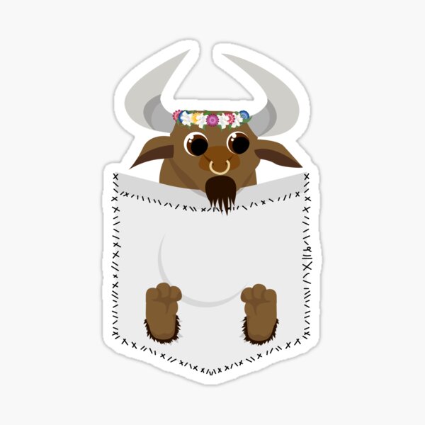 "Baby Minotaur in a Pocket" Sticker for Sale by WEIRDglow | Redbubble