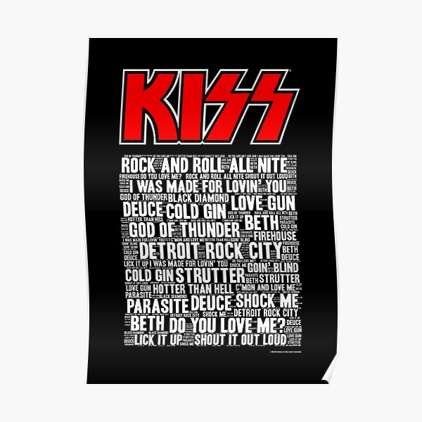 "Kiss Band The Best Songs" Poster by playloud | Redbubble