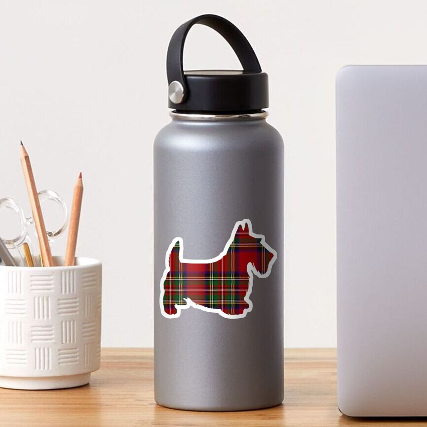 "Red Tartan Scotty Dog" Sticker for Sale by Amisdelamer | Redbubble