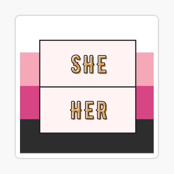 "Pride Flag - Transfem - SHE/HER" Sticker by thesassypanda | Redbubble