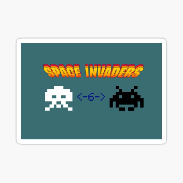 "Space Invaders" Sticker for Sale by HappySchnapper | Redbubble
