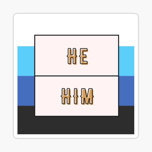 "Pride Flag - Transmasc - HE/HIM" Sticker by thesassypanda | Redbubble