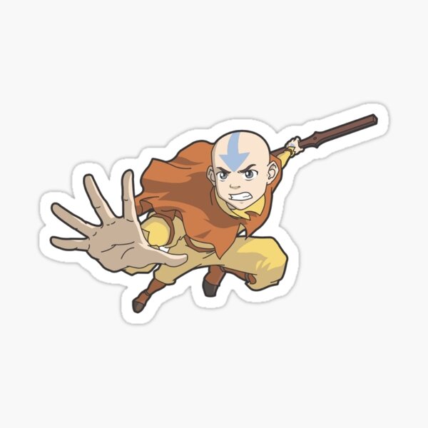 "Avatar Aang" Sticker by Purplecube | Redbubble