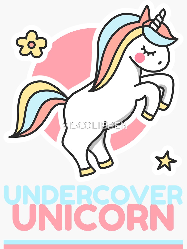 "Undercover Unicorn" Sticker by VISCOLIEBEN | Redbubble