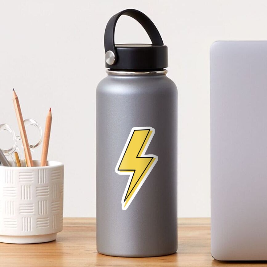 "Yellow lightning bolt" Sticker for Sale by TylerWhite- | Redbubble