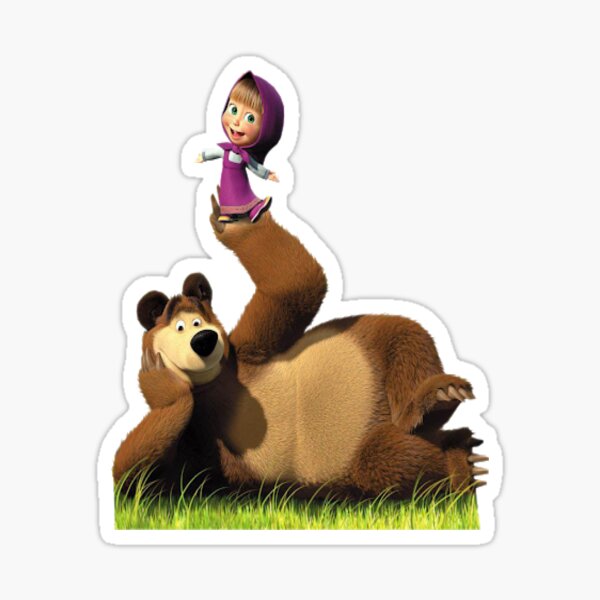 Masha Bear Stickers | Redbubble