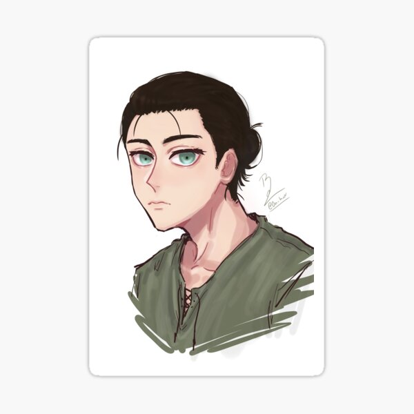 "ATTACK on TITAN || EREN JAEGER" Sticker by r0rkj99 | Redbubble
