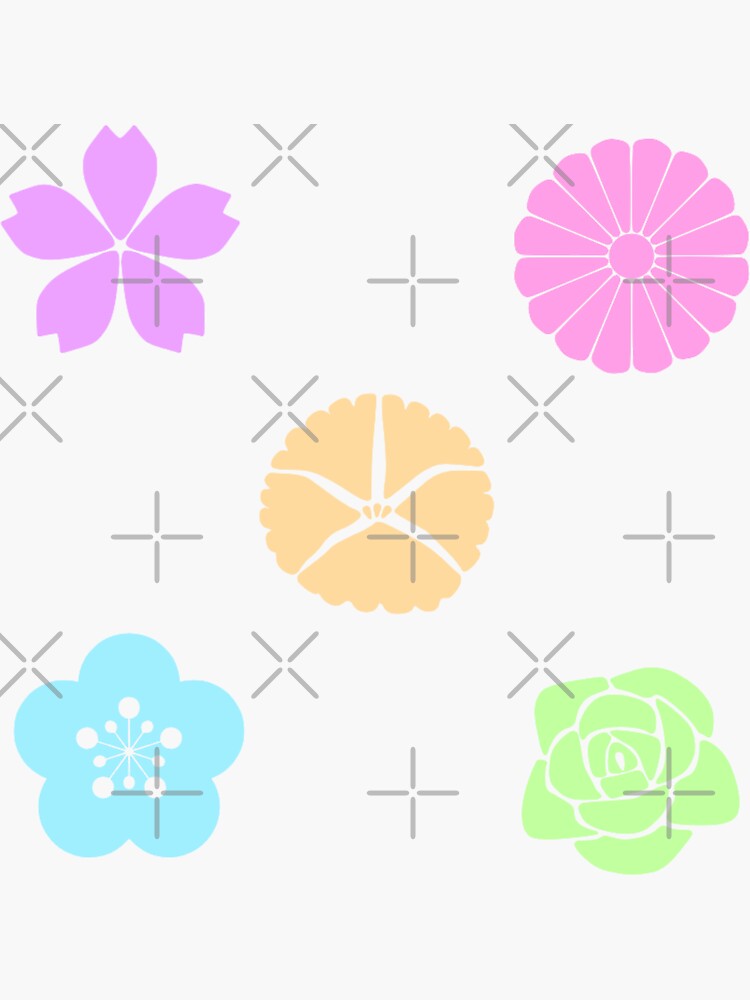 "5 Flower Sticker Pack" Sticker by Als10806 | Redbubble