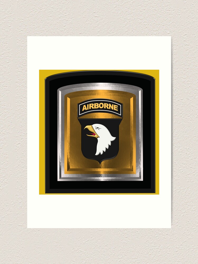 "101st Airborne Division Customized Patch" Art Print for Sale by ...