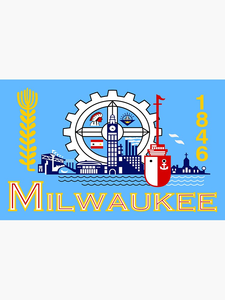 "Flag of the City of Milwaukee" Sticker for Sale by imlenny | Redbubble