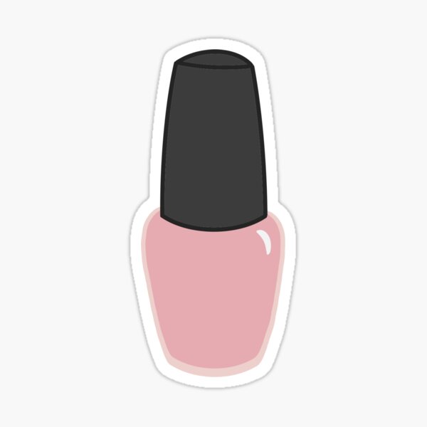 "pastel pink nail polish" Sticker for Sale by tiffany-tpwk | Redbubble
