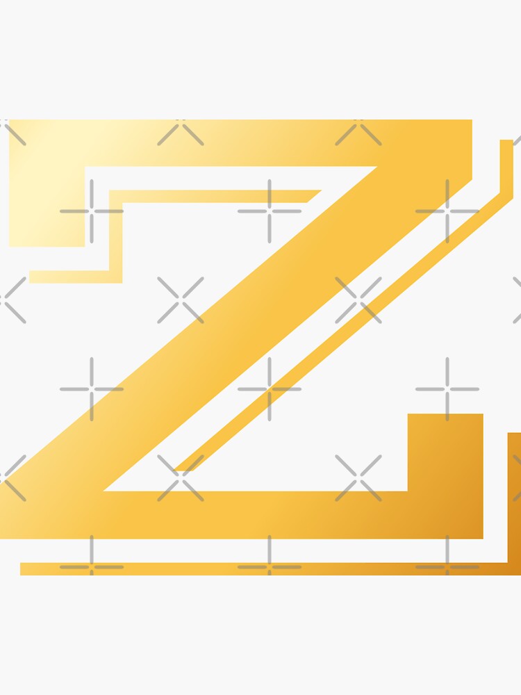 "Gold Monogram Initial Letter Z" Sticker for Sale by BleuSky | Redbubble