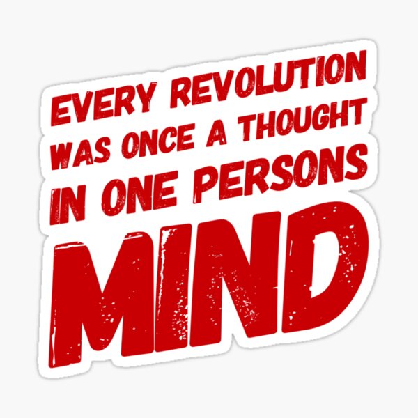 "Revolutionary thinking " Sticker for Sale by Md1982 | Redbubble
