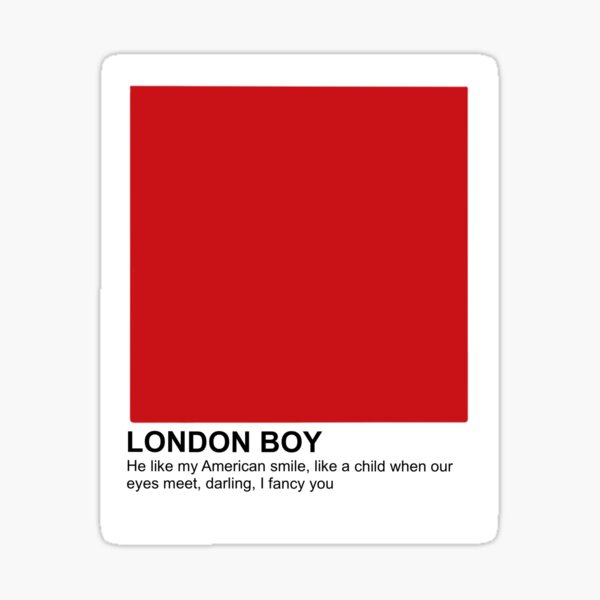 "London Boy/Taylor Swift Paint Swatch" Sticker for Sale by caseytour ...