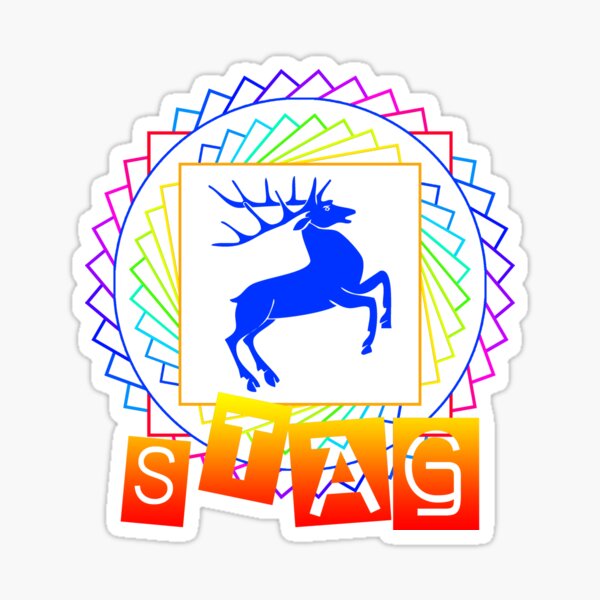 "Stag " Sticker for Sale by MYE24UK | Redbubble