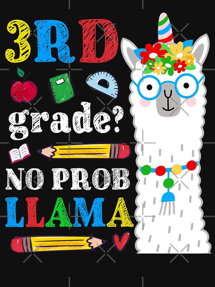 "3rd Grade No Prob Llama Teacher" T-shirt for Sale by AllWellia ...