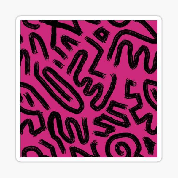 "80’s Graffiti Style In Hot Pink" Sticker for Sale by MadZakkaGraphic ...