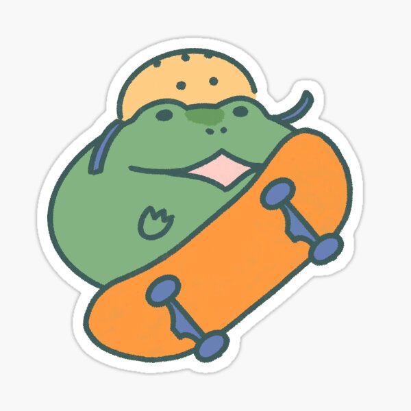 "Sk8tr Frog" Sticker for Sale by lordwatermelon | Redbubble