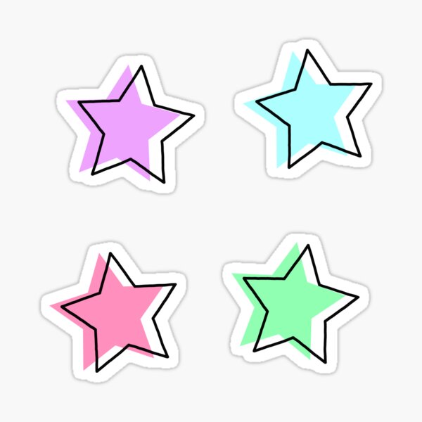 "Pastel stars pack" Sticker by stickersbyemma6 | Redbubble