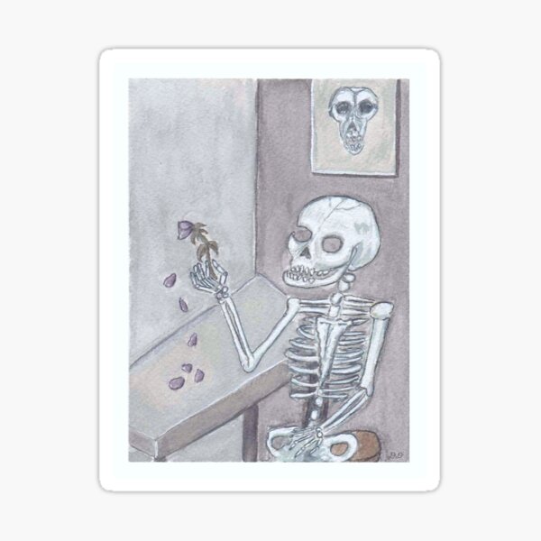 "Road to Joy: Cubist Skeleton " Sticker for Sale by Diablerie | Redbubble