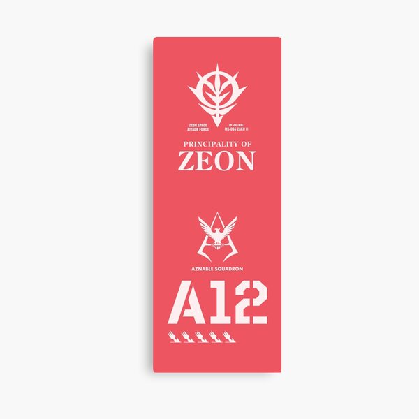 "Gundam Char Aznable Zaku II Shield" Canvas Print by fareast | Redbubble