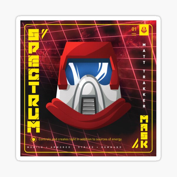 "M.A.S.K. - Spectrum / Matt Trakker mask" Sticker for Sale by ...