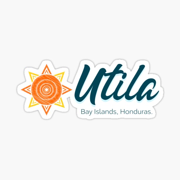 "Utila Bay Islands Honduras" Sticker by -Gustavo | Redbubble