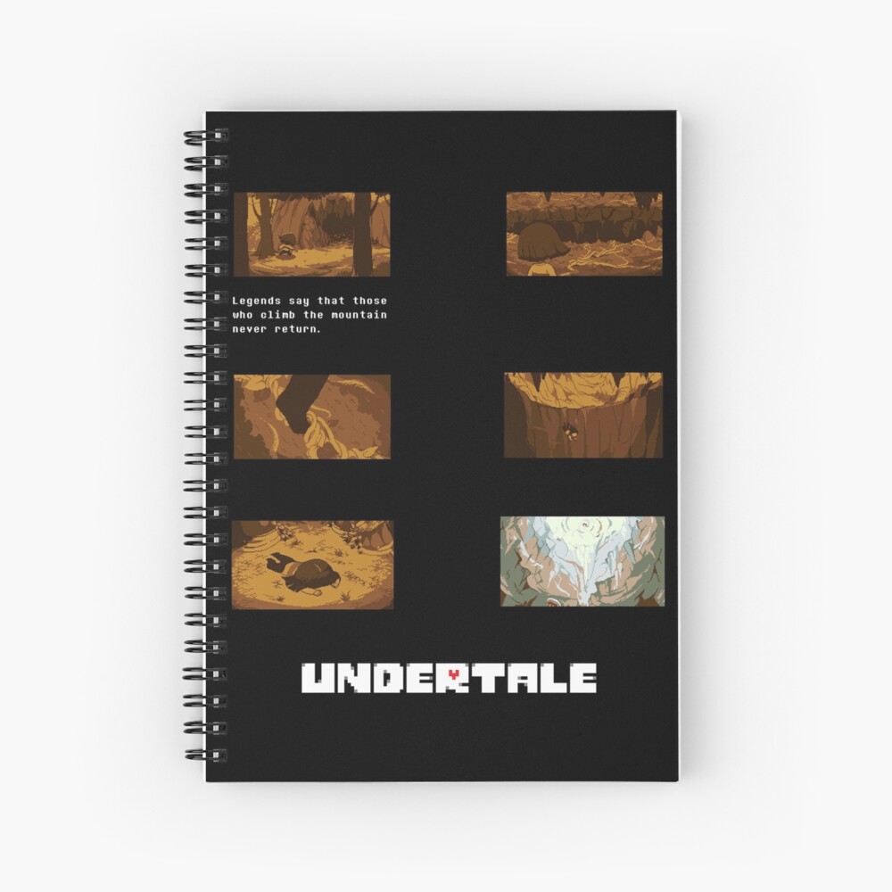 "UNDERTALE · NOTEBOOK: the beginning " Spiral Notebook for Sale by ...