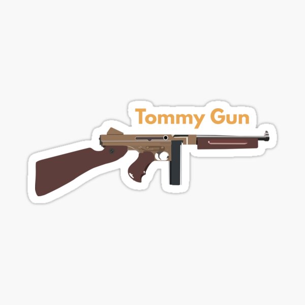 "WW2 Tommy Gun" Sticker for Sale by NorseTech | Redbubble