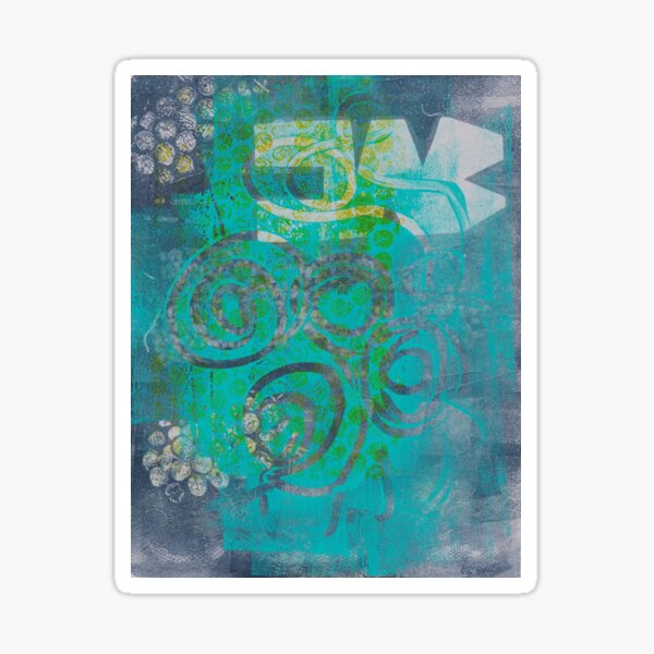 "Swirling Mist" Sticker by StencilPrints | Redbubble