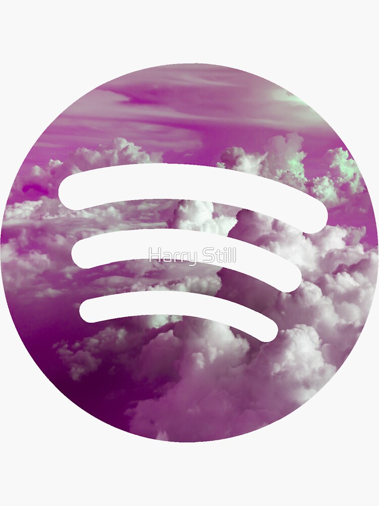 Pegatina «Logotipo de Spotify - Cielo rosa» de Mapler | Redbubble