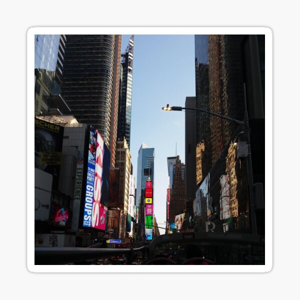 "Picture of NYC, times square " Sticker by Mathildelee | Redbubble