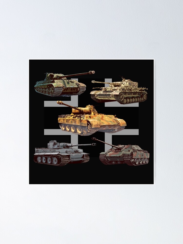 "WW2 German Panzer Tanks " Poster for Sale by Onetonsoup22 | Redbubble