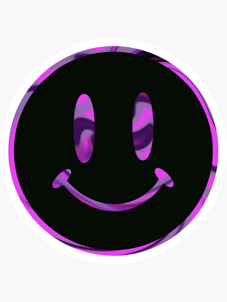 "Purple Marble Smiley Face" Sticker by AllynTH | Redbubble