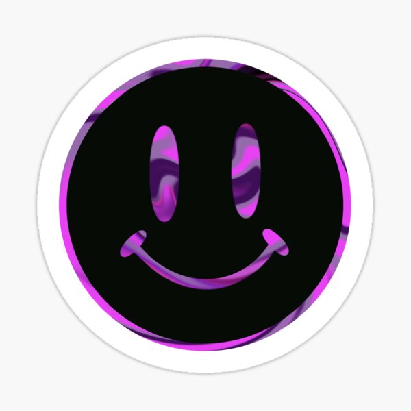 "Purple Marble Smiley Face" Sticker by AllynTH | Redbubble