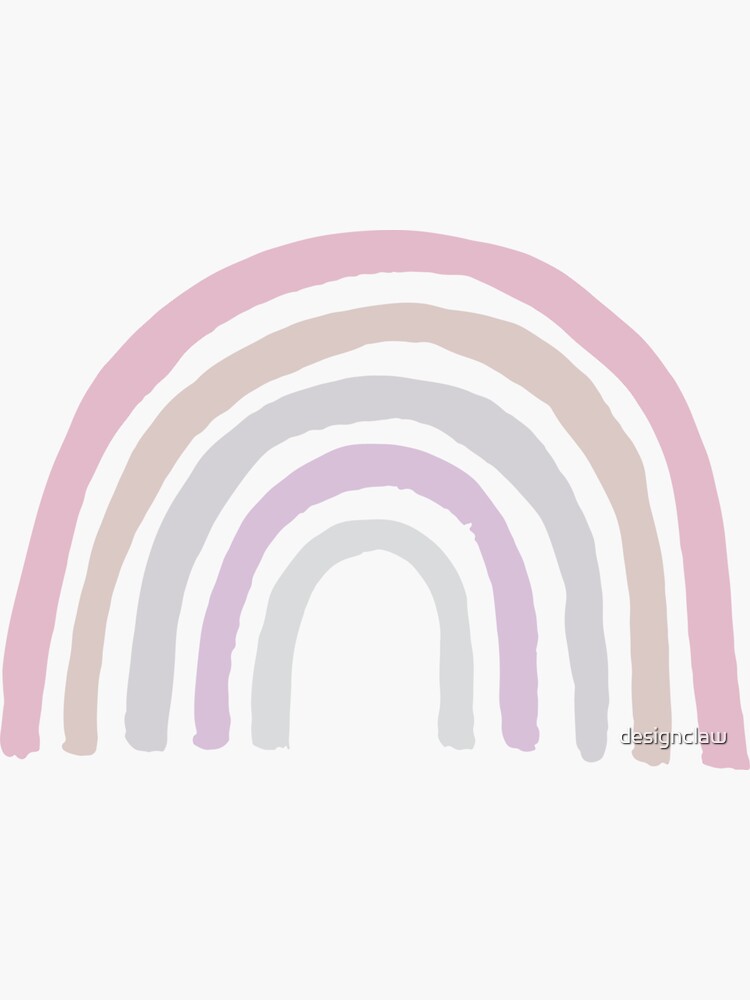 "Aesthetic Boho Shades Of Pink Bohemian Rainbow" Sticker for Sale by ...