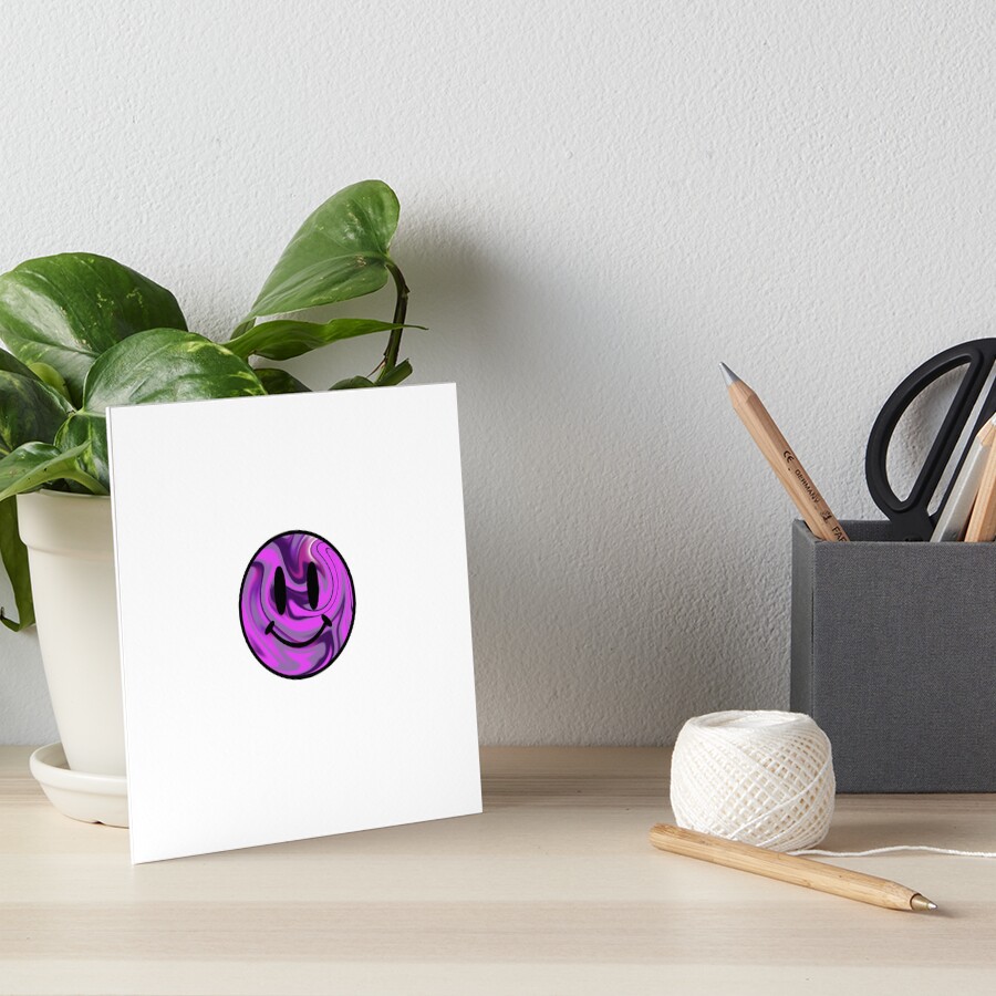 "Inverted Purple Smiley Face" Art Board Print by AllynTH | Redbubble