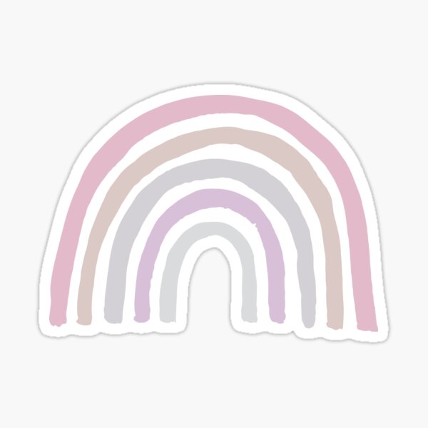 "Aesthetic Pink Pastel Pink Rainbow" Sticker for Sale by designclaw ...